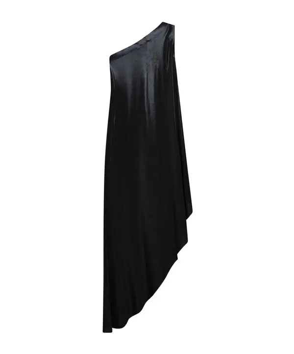 Norma Kamali Asymmetric One-shoulder Dress - Black