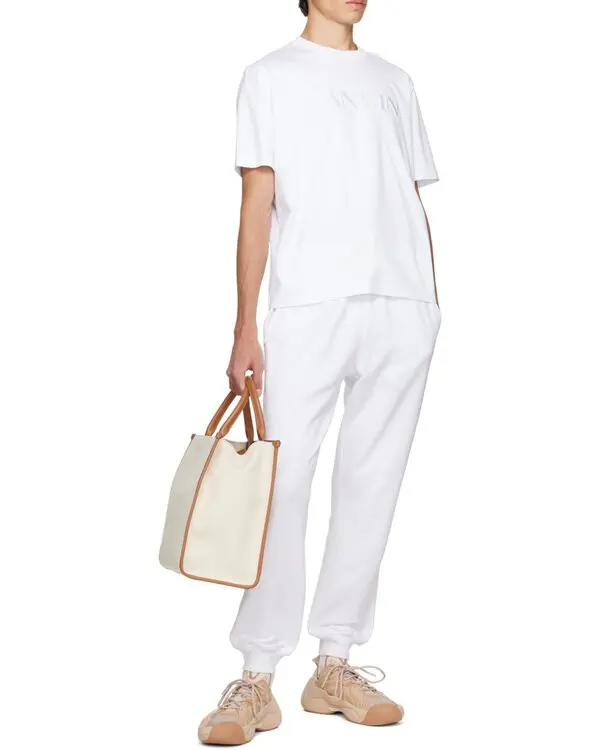 LANVIN Logo Printed Top Handle Bag
