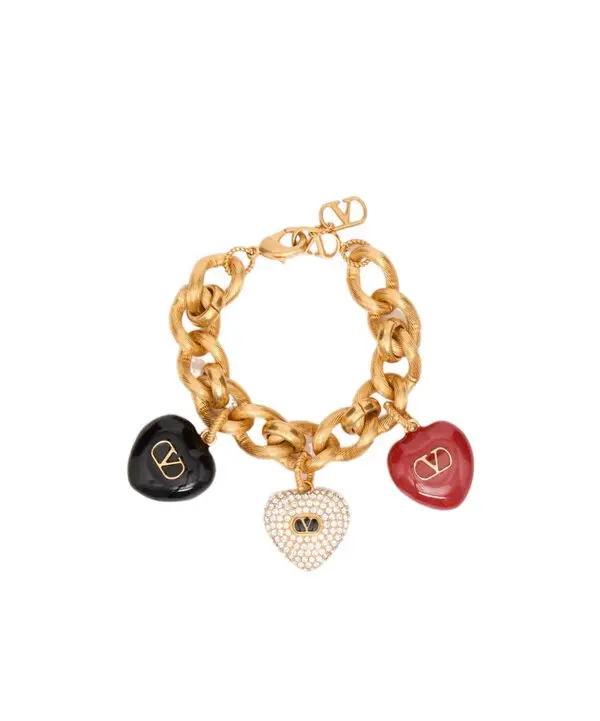Valentino Garavani Coeur Royal Charm Bracelet - Yellow