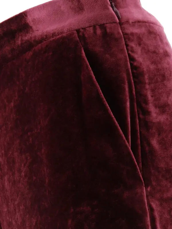 Etro Wide-leg Velvet Palazzo Trousers - Black