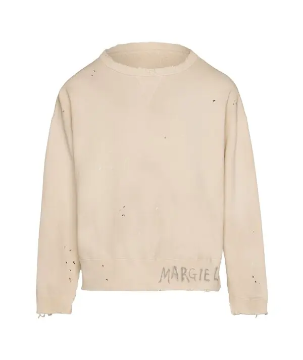 MAISON MARGIELA Distressed Crewneck Sweatshirt - No