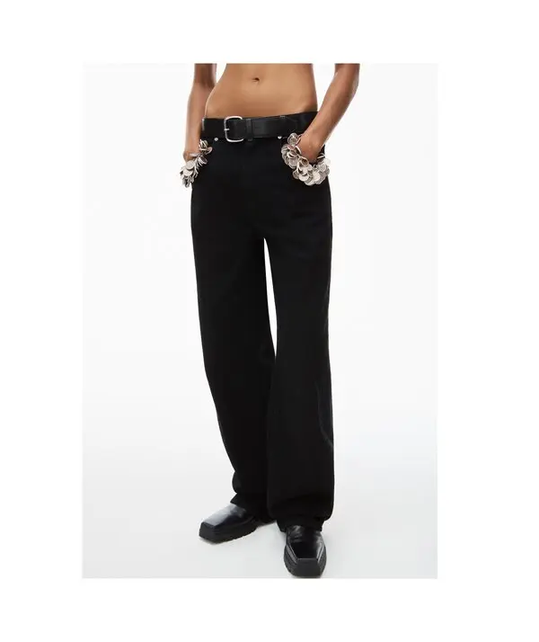 Alexander Wang Belted Wide-leg Jeans