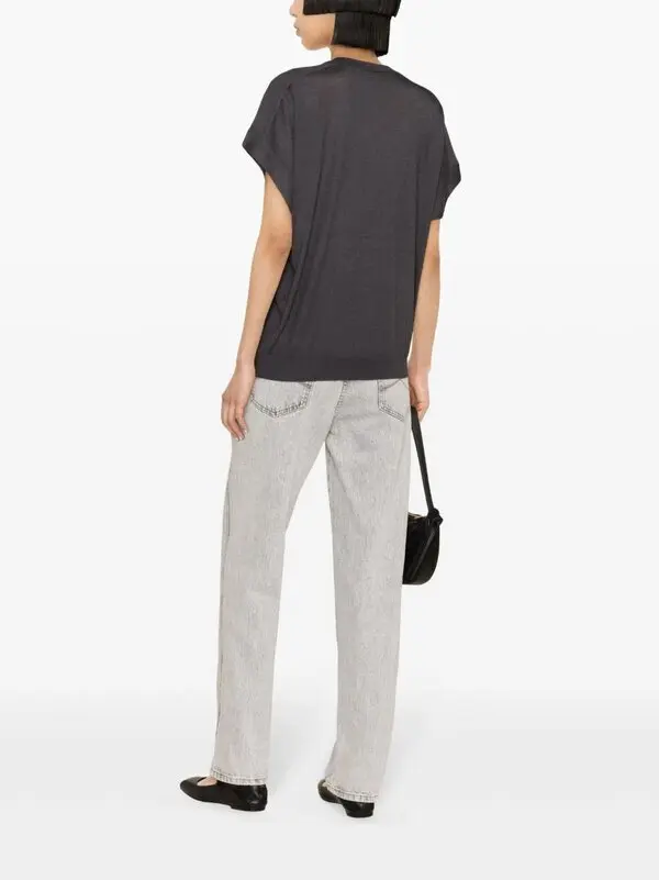 Brunello Cucinelli V-neck Knitted T-shirt