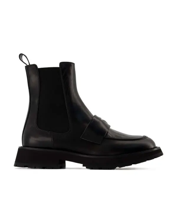 Alexander McQueen Punk Buckle Pointed Toe Mules