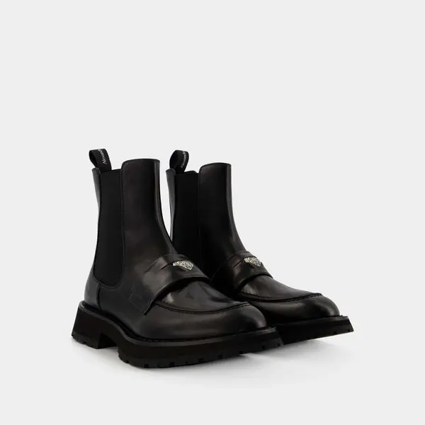 Alexander McQueen Punk Buckle Pointed Toe Mules