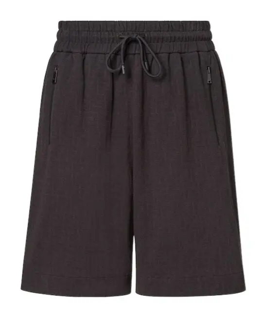 Fendi Piqué Ff Jacquard Shorts