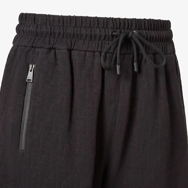 Fendi Piqué Ff Jacquard Shorts