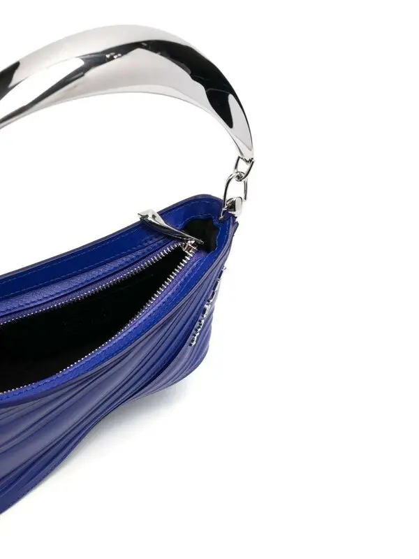 MUGLER Logo Plaque Zipped Shoulder Bag