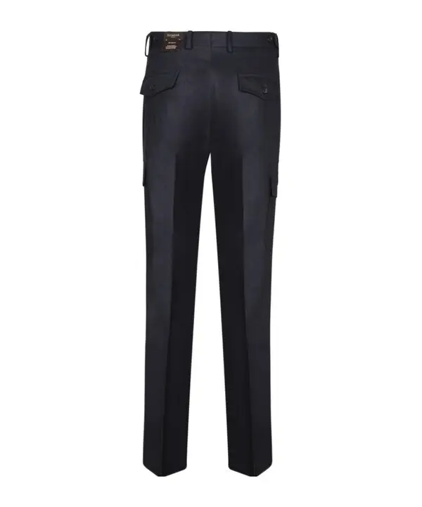 Incotex Flannel Cargo Pants - Blue