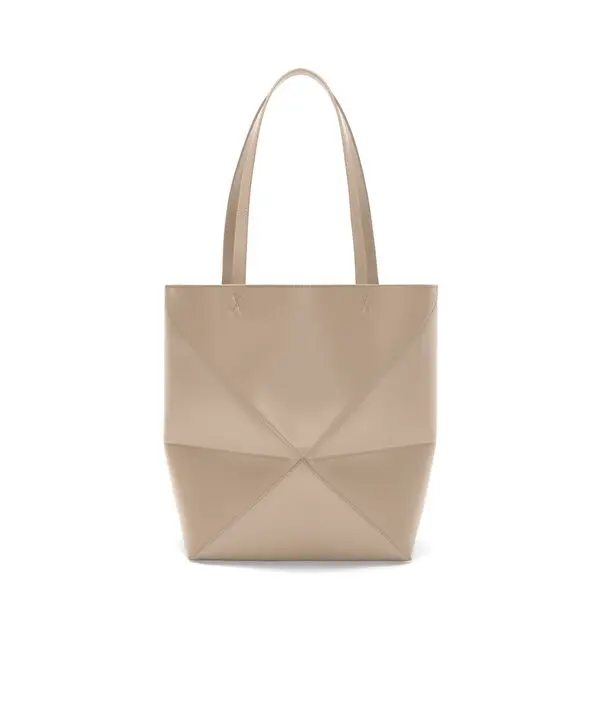 Loewe Puzzle Fold Medium Top Handle Bag - Sand-colored