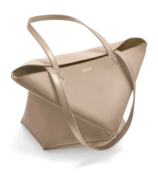Loewe Puzzle Fold Medium Top Handle Bag - Sand-colored