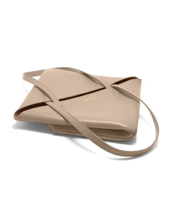 Loewe Puzzle Fold Medium Top Handle Bag - Sand-colored