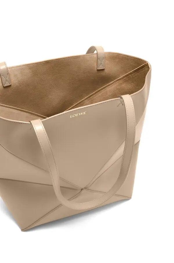 Loewe Puzzle Fold Medium Top Handle Bag - Sand-colored