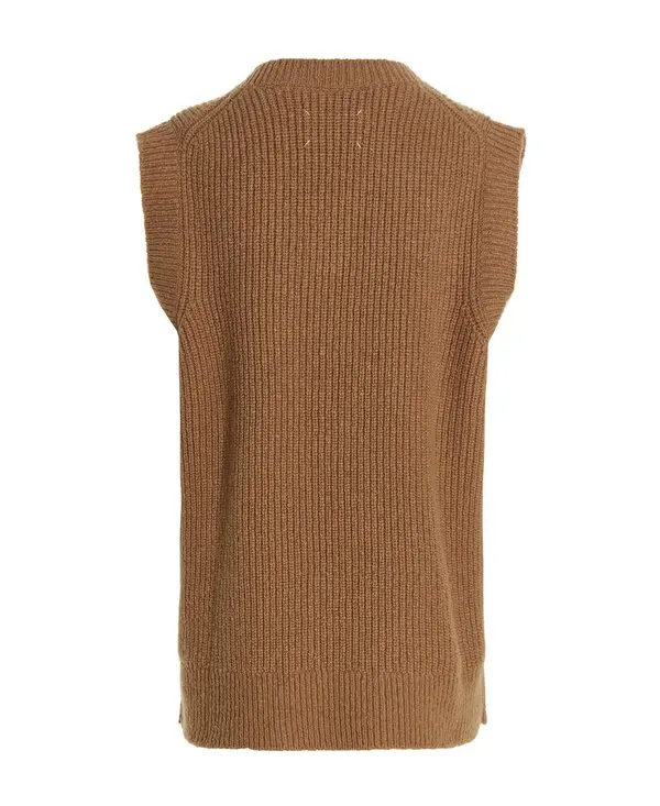 MAISON MARGIELA V-neck Knitted Vest