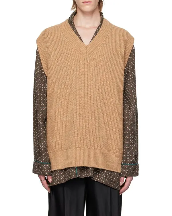 MAISON MARGIELA V-neck Knitted Vest
