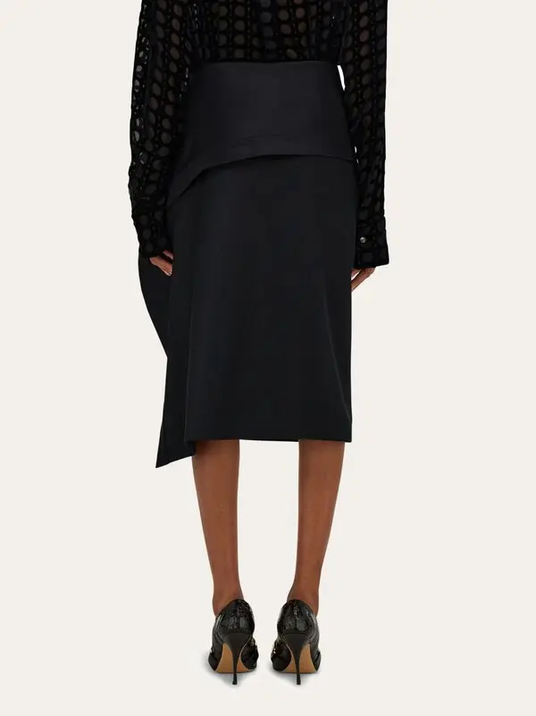 FERRAGAMO Asymmetrical Peplum Skirt