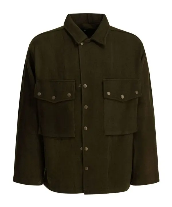 Needles Buttoned Overshirt Jacket - Olive