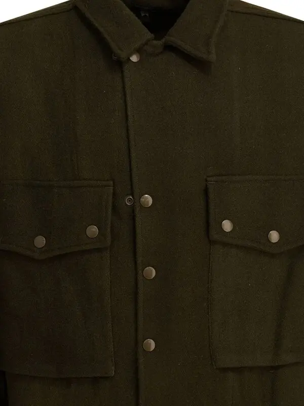 Needles Buttoned Overshirt Jacket - Olive