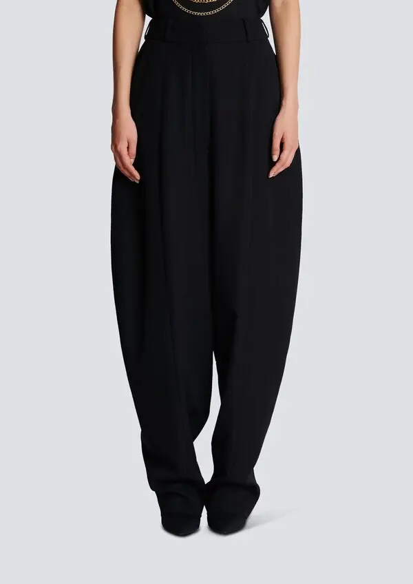 Balmain High Waist Baggy Trousers
