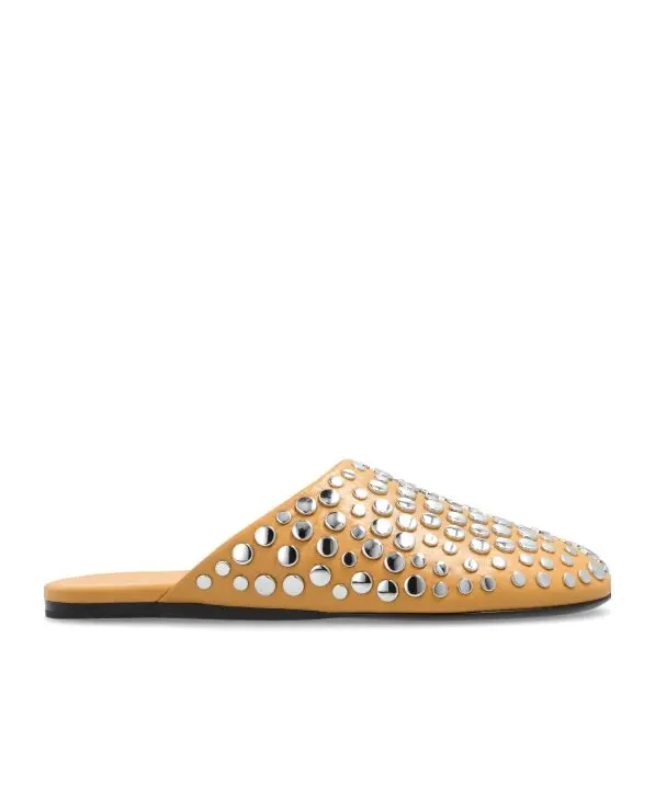 Tory Burch Leather Studded Flat Mules