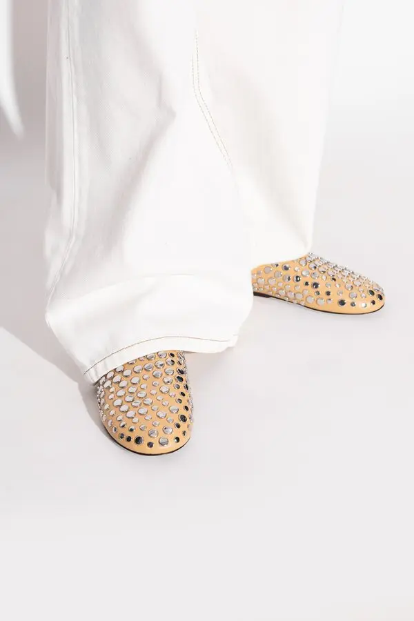 Tory Burch Leather Studded Flat Mules