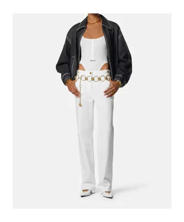 Versace Embellished Denim Blouson
