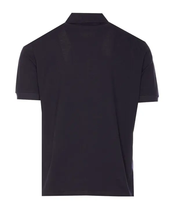 Herno Logo Embroidered Basic Polo Shirt - Black