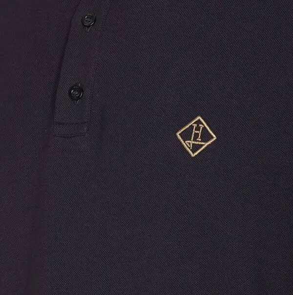 Herno Logo Embroidered Basic Polo Shirt - Black