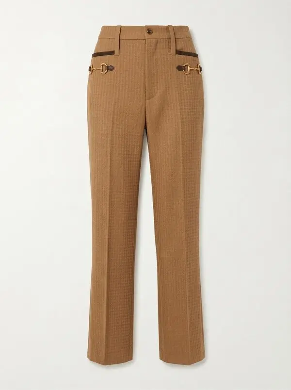 Gucci Horsebit Detailed Tailored Trousers