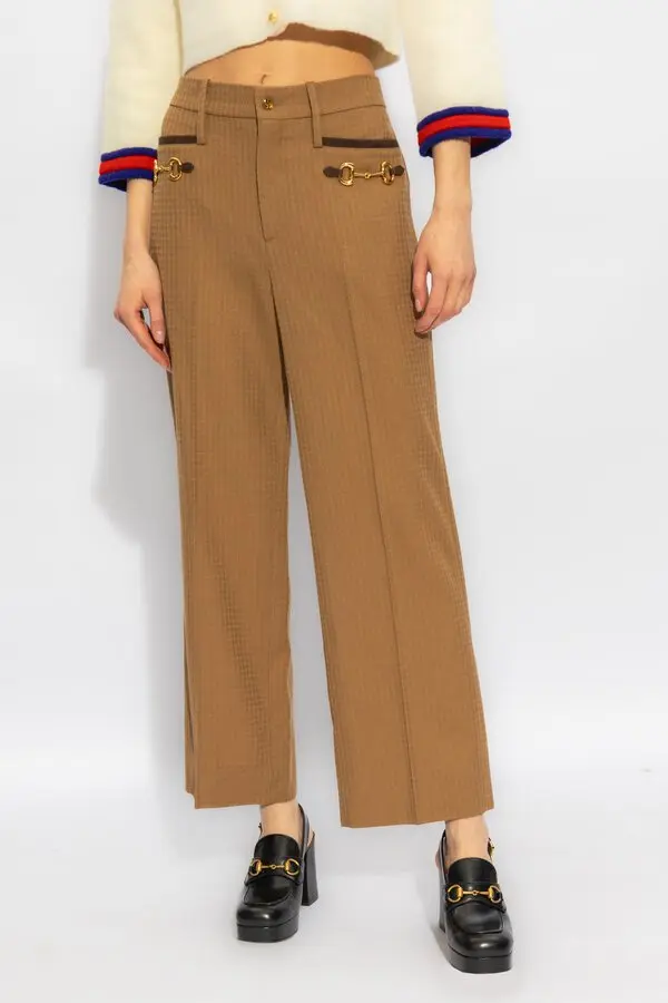 Gucci Horsebit Detailed Tailored Trousers