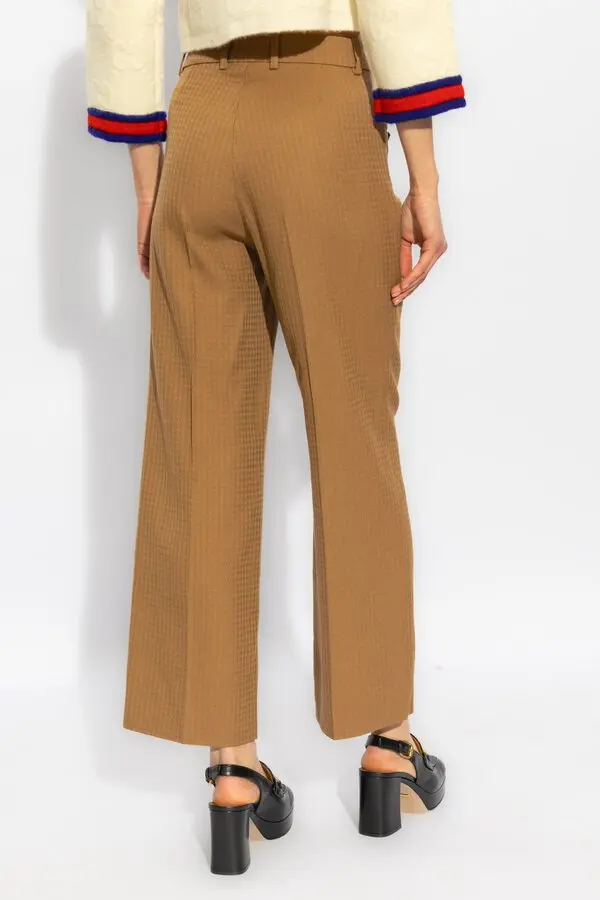 Gucci Horsebit Detailed Tailored Trousers