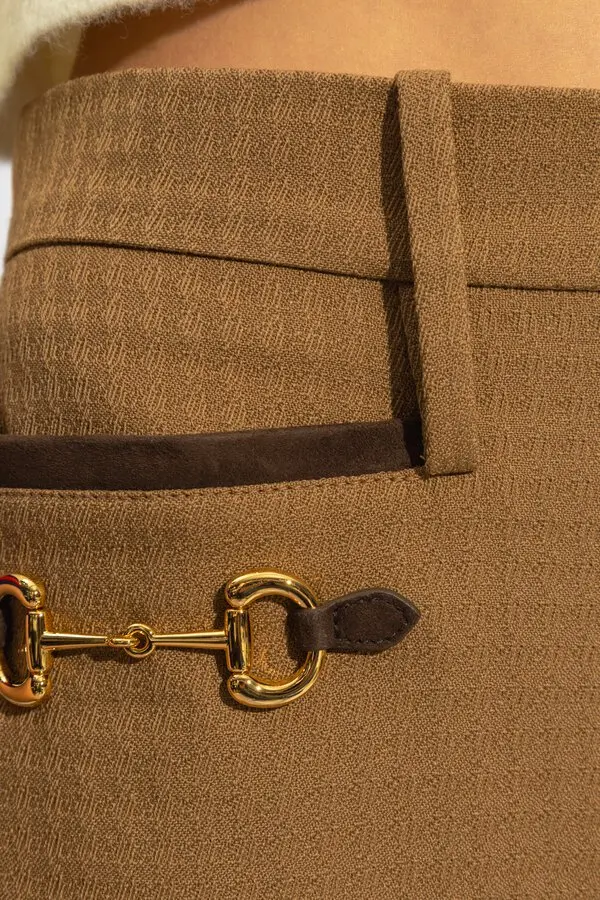 Gucci Horsebit Detailed Tailored Trousers