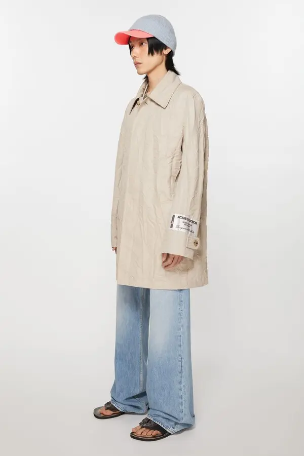 Acne Studios Crinkled Buttoned Trench Coat