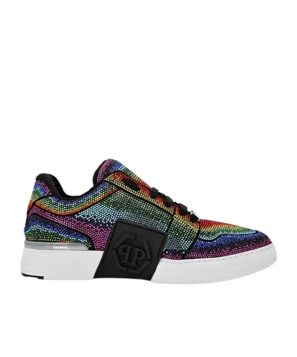 Philipp Plein Embellished Rainbow Hexagon Low-top Sneakers
