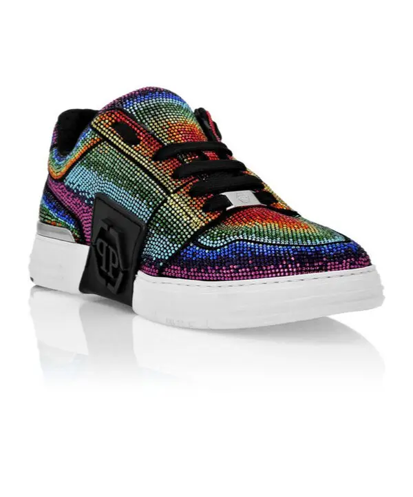 Philipp Plein Embellished Rainbow Hexagon Low-top Sneakers