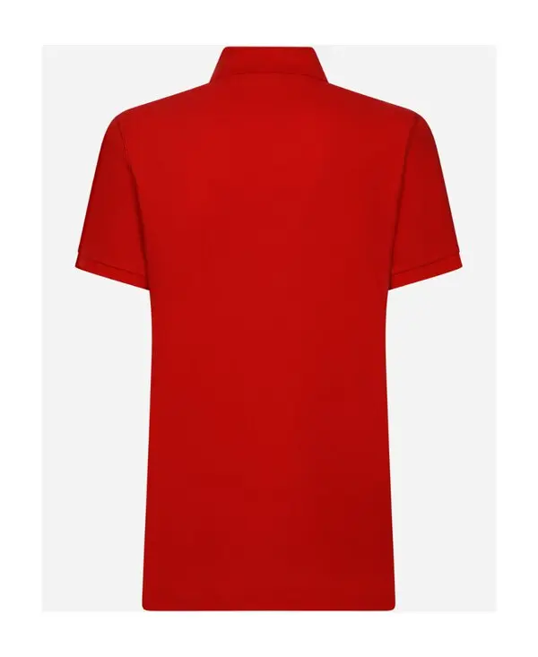 Dolce & Gabbana Logo-plaque Polo Shirt - Red