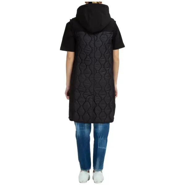 Moose Knuckles Sleeveless Quilted Vest With Drawstring Hood
