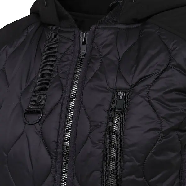 Moose Knuckles Sleeveless Quilted Vest With Drawstring Hood