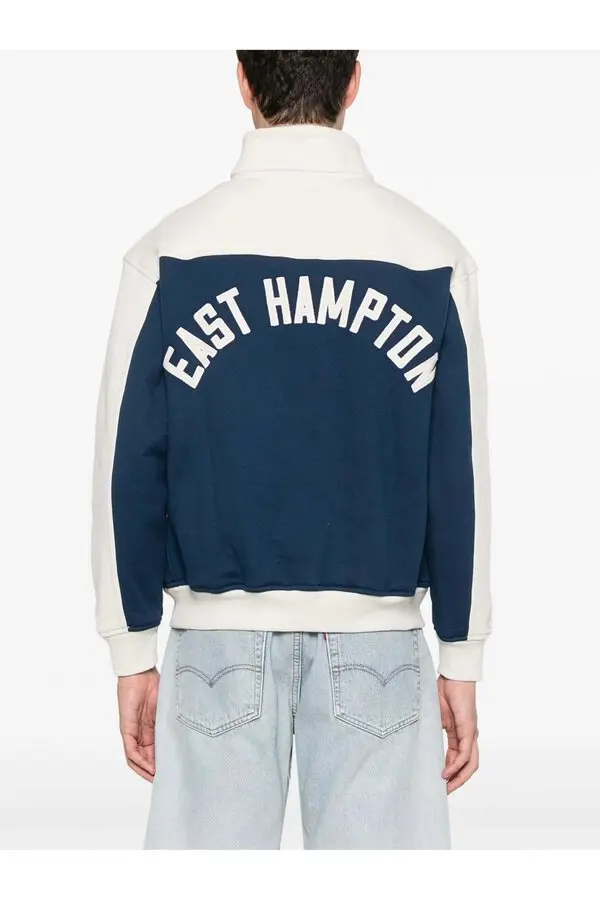 Rhude Contrast Quarter-zip Varsity Sweatshirt - Blue