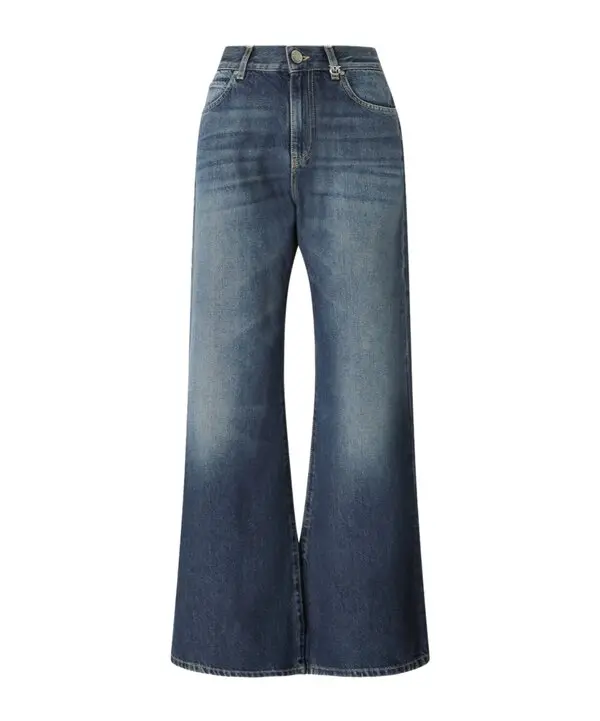 Pinko Wide-leg Soft Denim Jeans - Blue