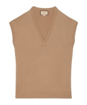 Gucci V-neck Fine Ribbed Top