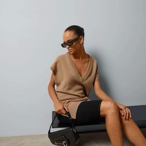 Gucci V-neck Fine Ribbed Top