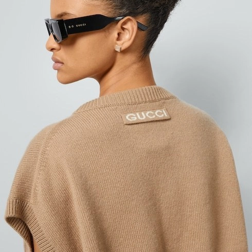 Gucci V-neck Fine Ribbed Top