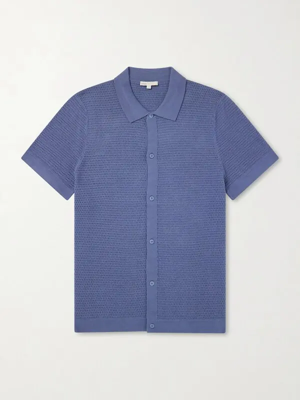 Onia Open-knit Cotton Shirt