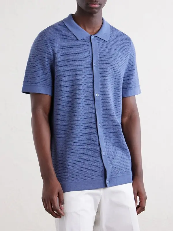 Onia Open-knit Cotton Shirt