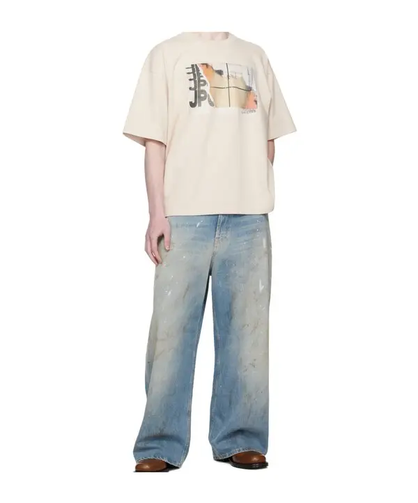 JEAN PAUL GAULTIER Oversized Printed Fire T Shirt