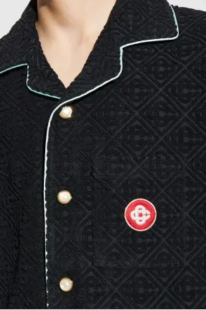 Casablanca Short-sleeved Towelling Shirt - Black