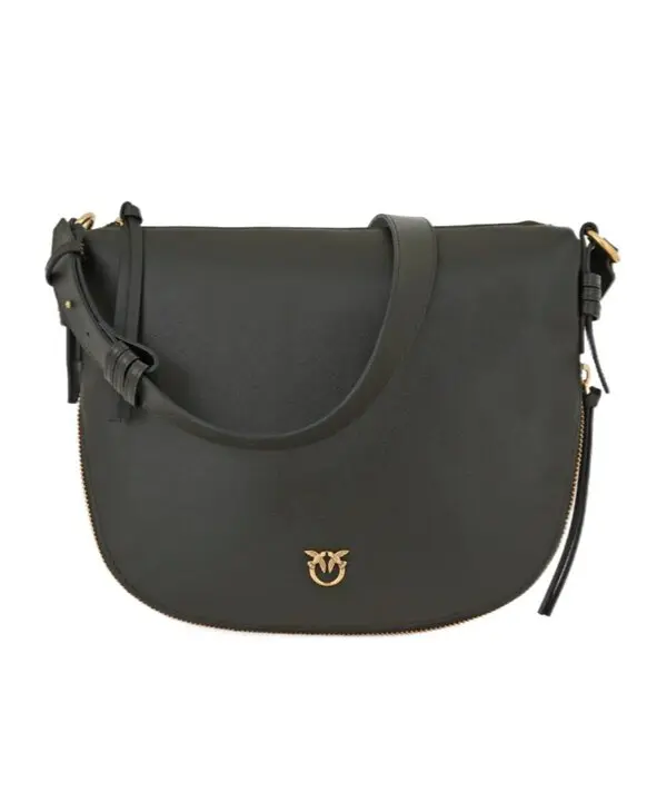 Pinko Zipped Shoulder Bag - Black