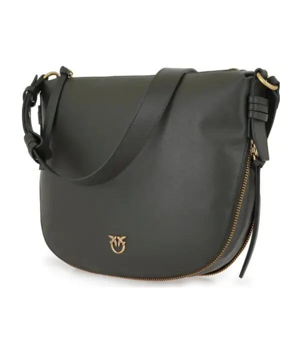 Pinko Zipped Shoulder Bag - Black