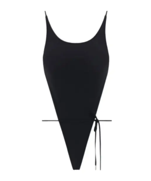 Saint Laurent One-piece Swimsuit With Tie Back - Black